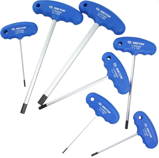 Tudo para Mecânico - Jogo de Chave Allen Tipo T com 8pçs 21208MR King Tony